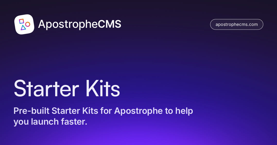 ApostropheCMS Starter Kits